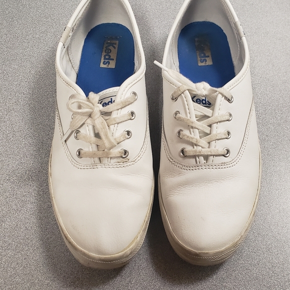 Keds | Shoes | Used White Leather Keds Size 8 | Poshmark
